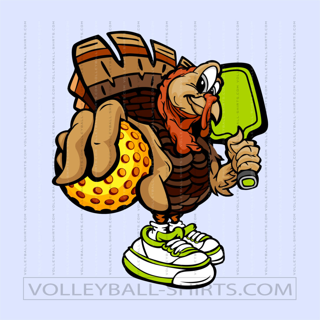 Thanksgiving Turkey Pickleball Clip Art | pickleball | Vector Format